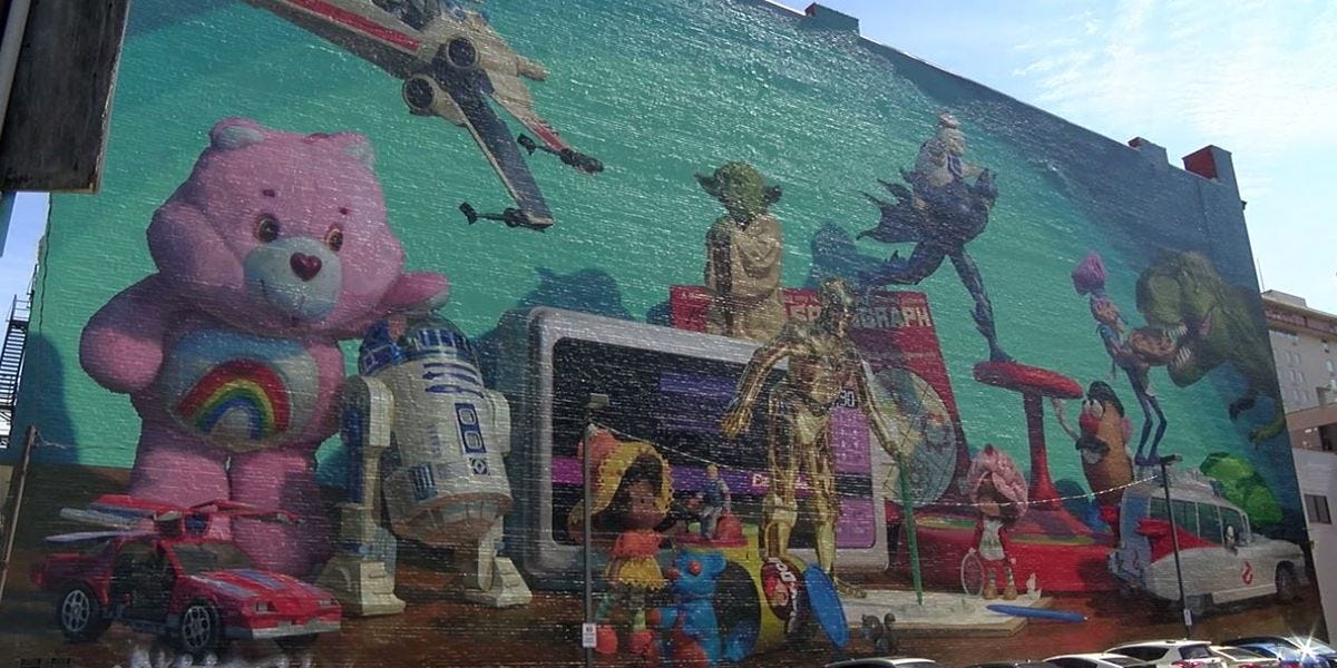 Cincinnati’s Toy Heritage mural vandalized. Here's how you can help fix it.