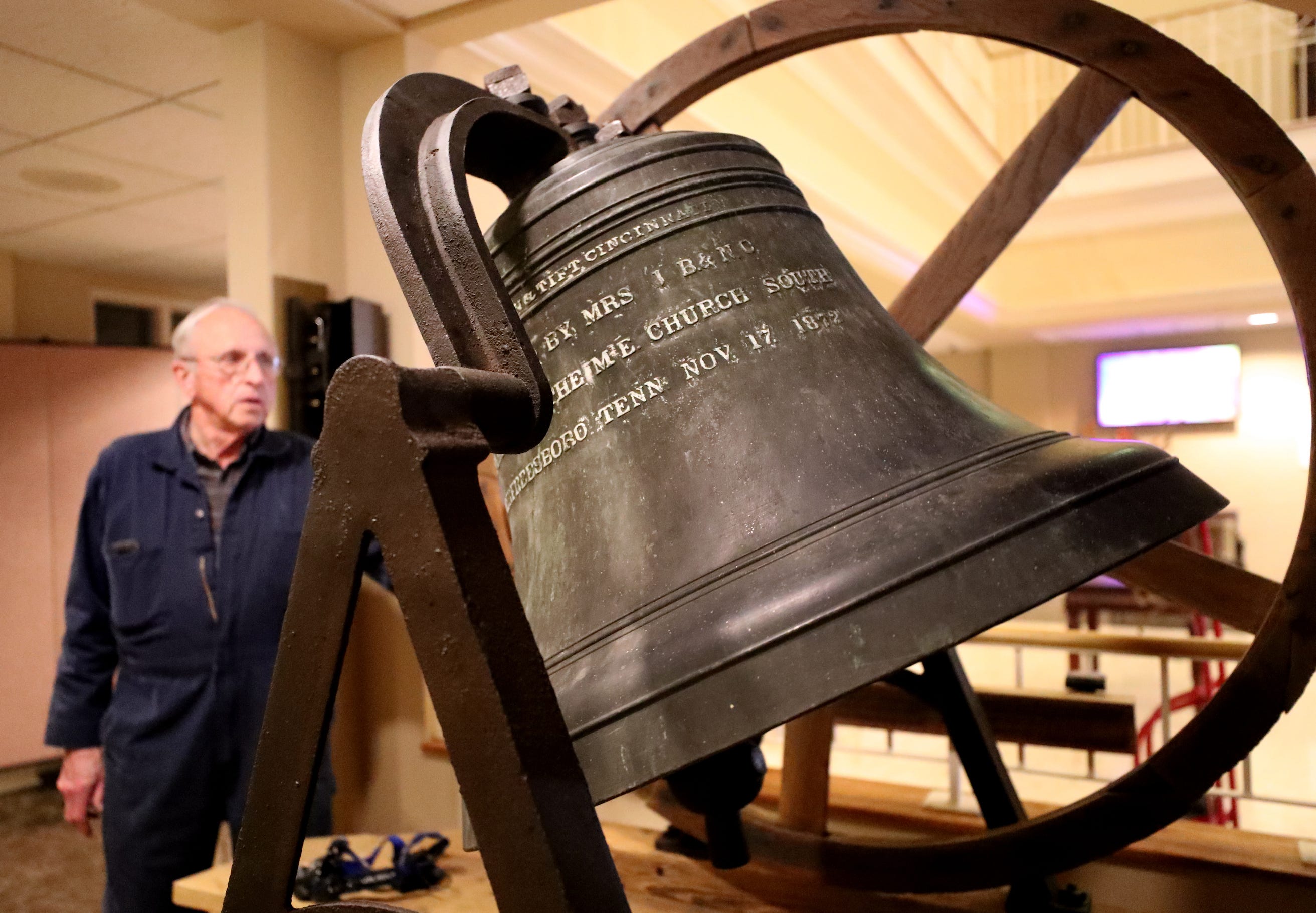 First Methodist congregation restores historic bell from old church