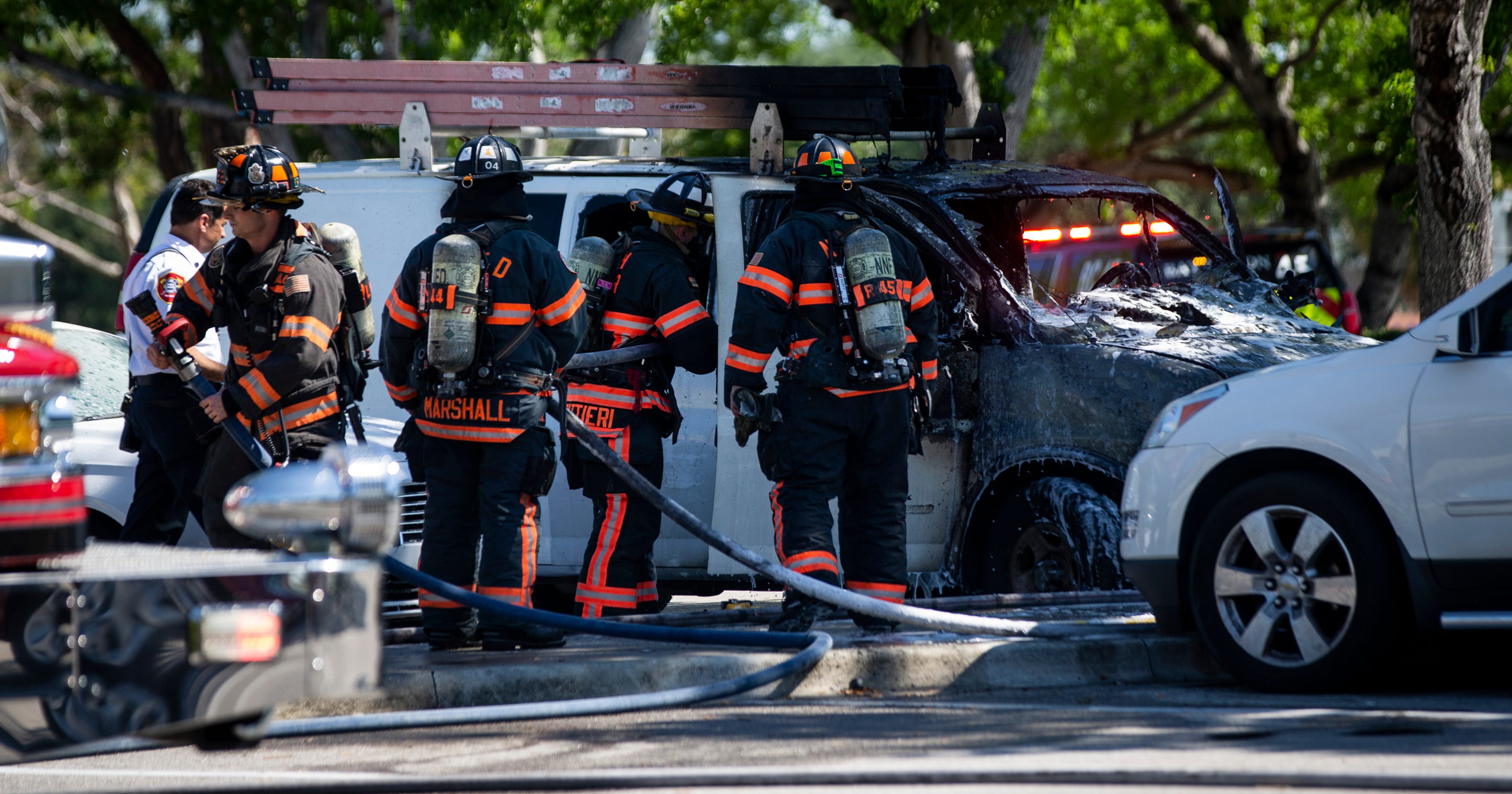 North Collier Fire responds to vehicle fire in Walmart parking lot