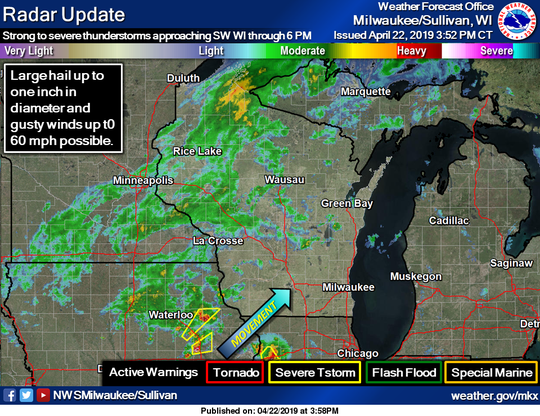 Wisconsin weather: Severe storms possible south, flood watch north