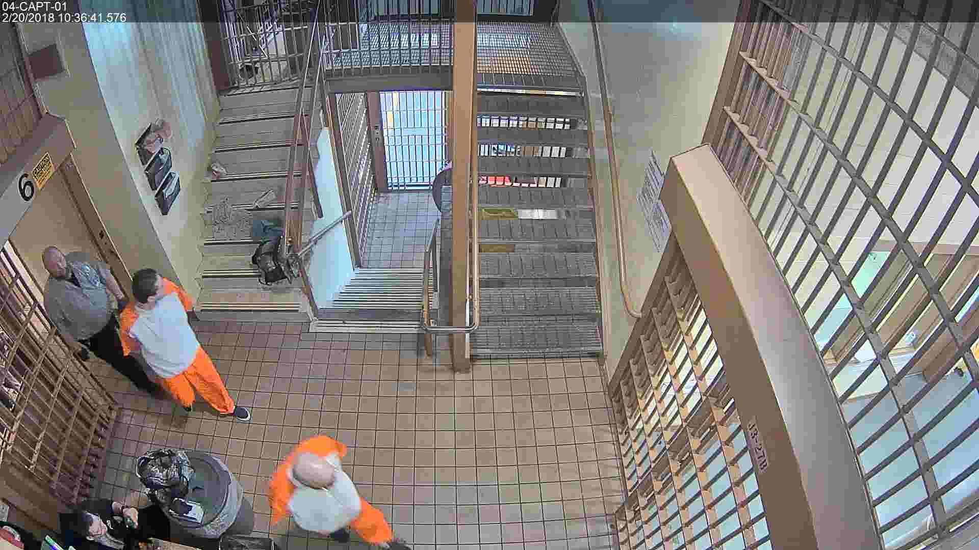GRAPHIC VIDEO: Surveillance video shows inmates attack, stab guard