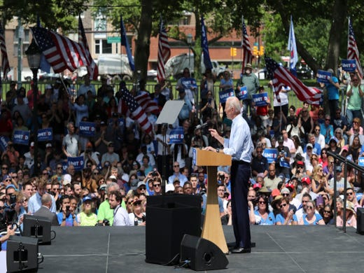 Joe Biden takes aim at President Donald Trump in Philadelphia rally