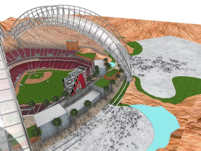 Arizona Diamondbacks stadium images leaked by architectural firm