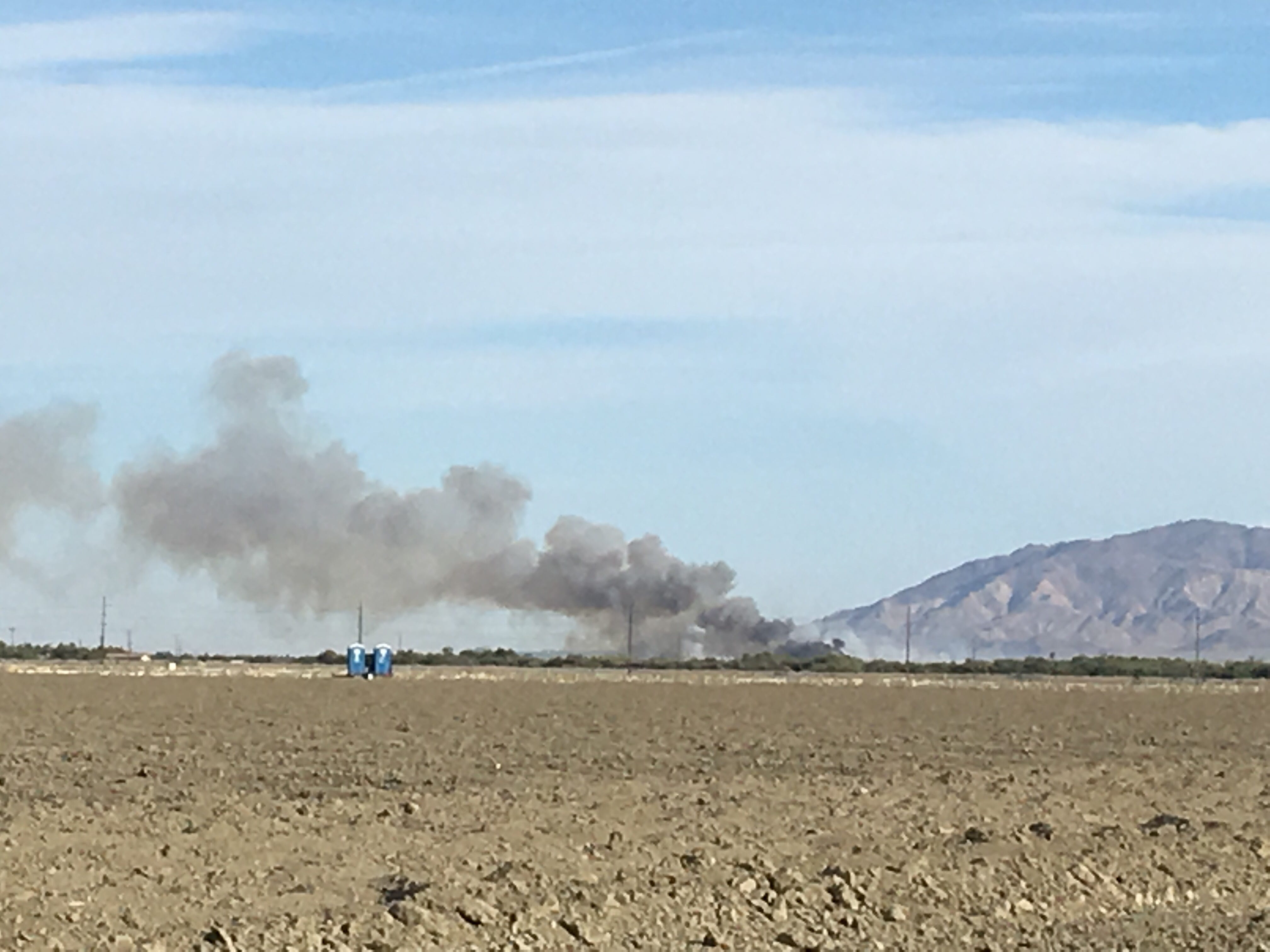 Second Thermal fire, on tribal land, fully contained. Crews to stand by