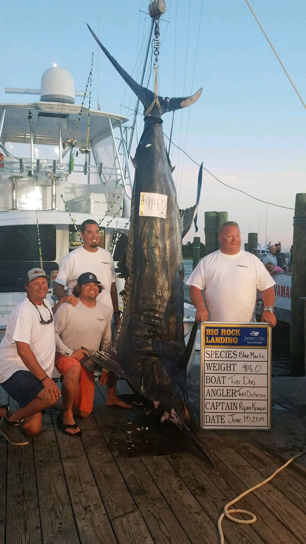 Ocean City crew catches record-breaking 914-pound marlin in NC