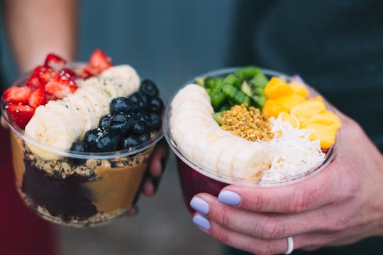 Açaí a new food truck on the block! Purple Gold acai bowls and waffles