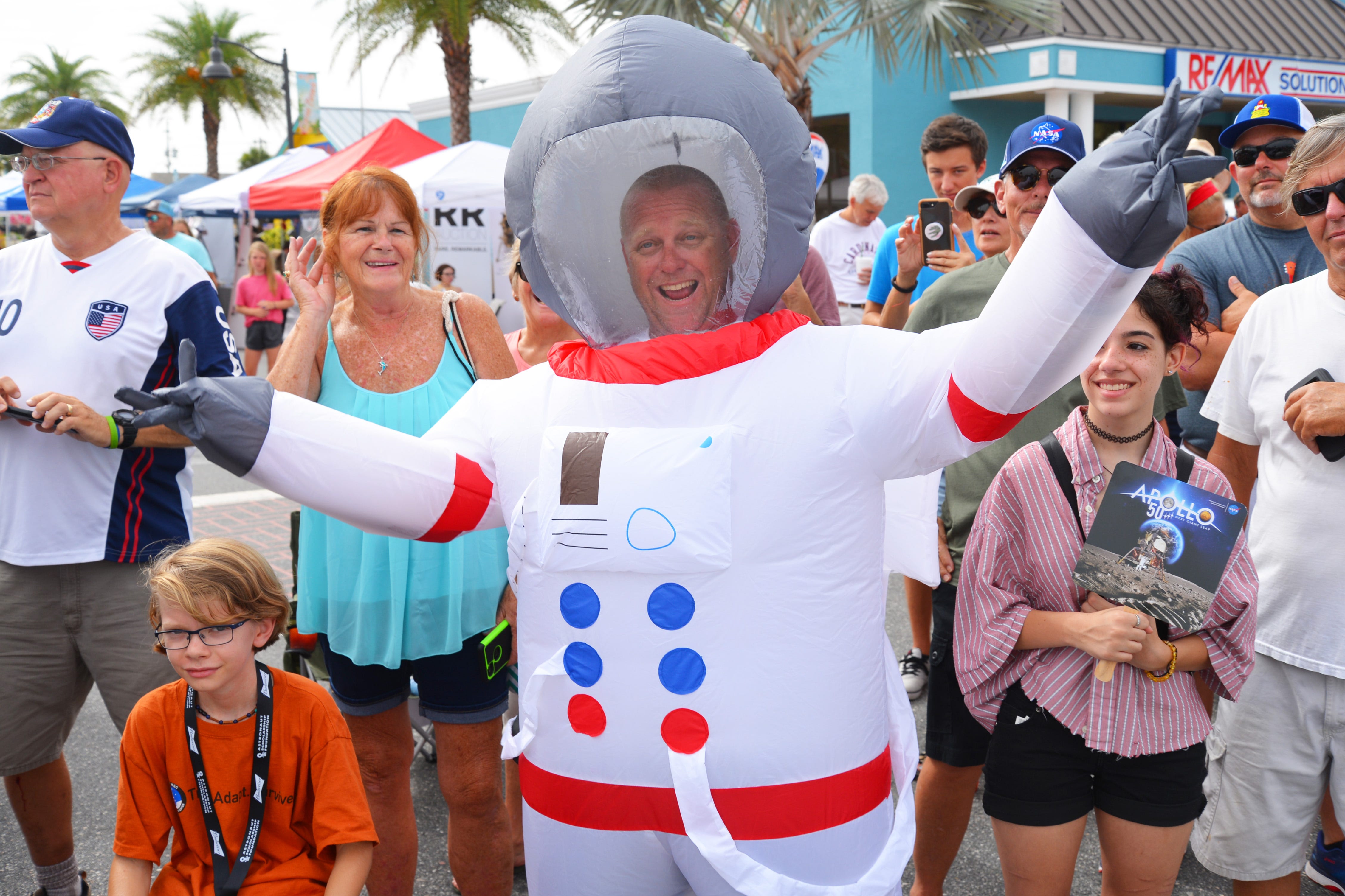 Neil Armstrong Being Cheered On