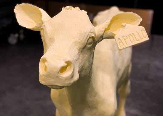 This year's Ohio State Fair butter cow display honors Apollo 11 mission