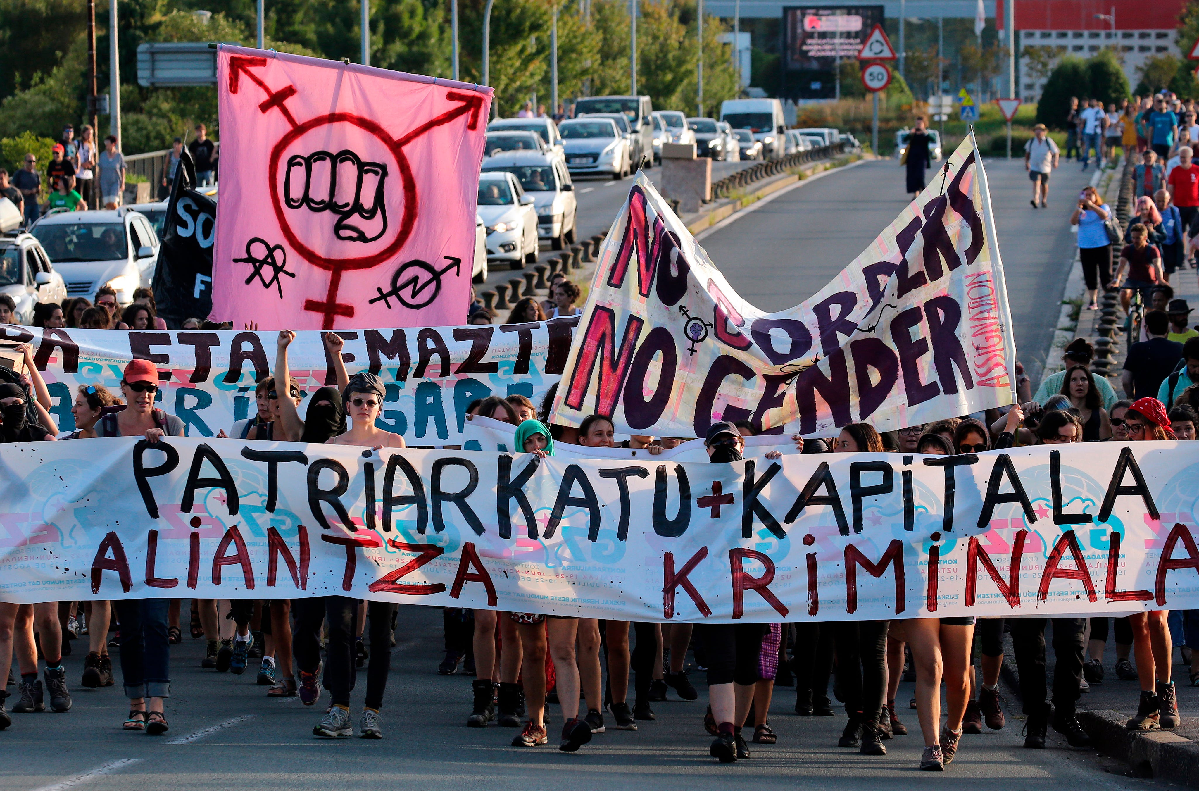 Protesters skeptical as G7 claims anti-globalization mantle