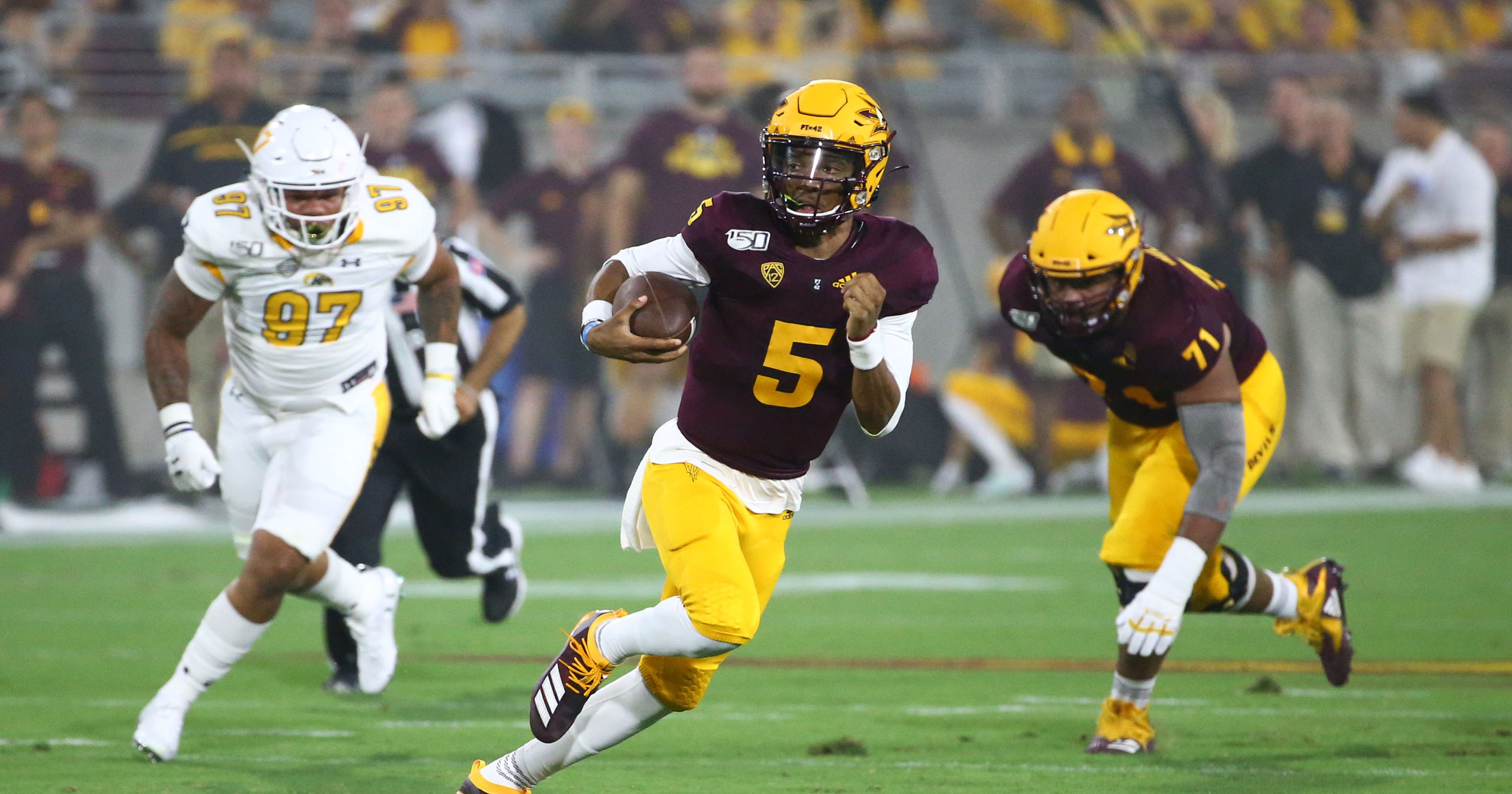 ASU's Jayden Daniels proves his coaches right in first college action