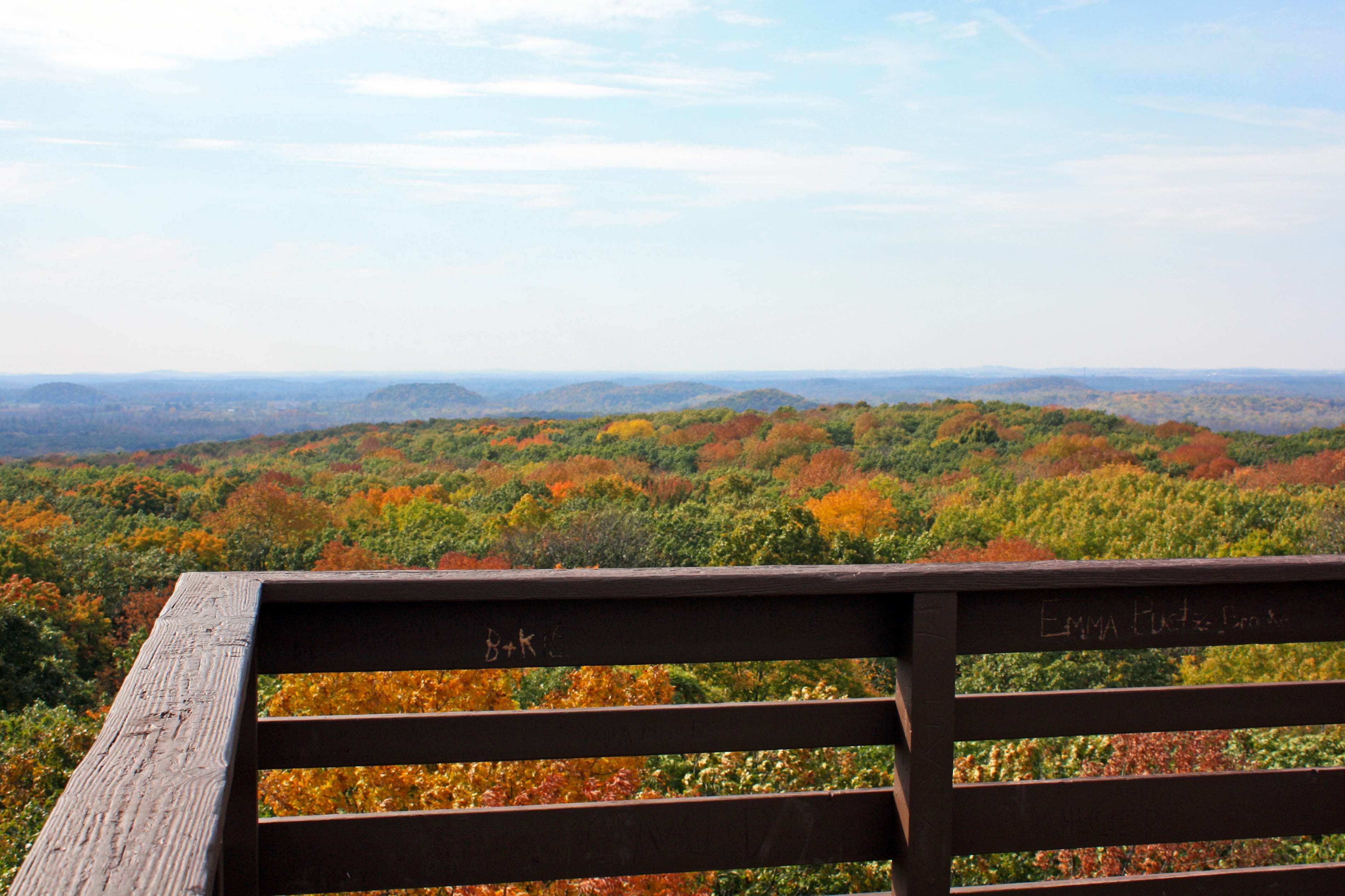 See fall colors in Wisconsin from above on these observation towers