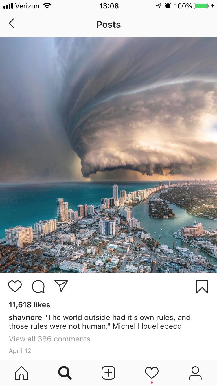 Fake news: Widely shared photo of cyclone threatening Florida fake
