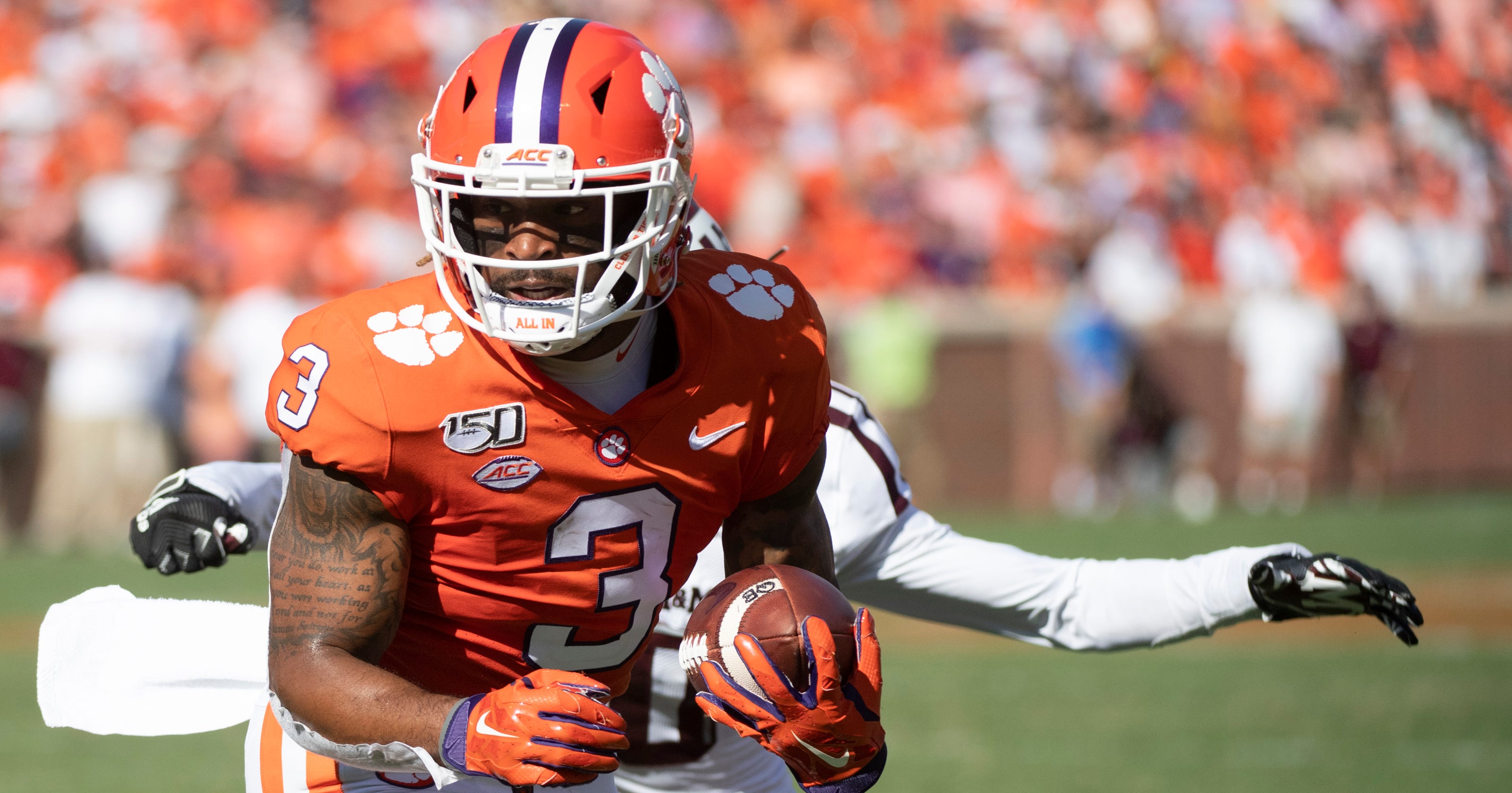 Clemson football wide receiver Amari Rodgers' return from ACL tear