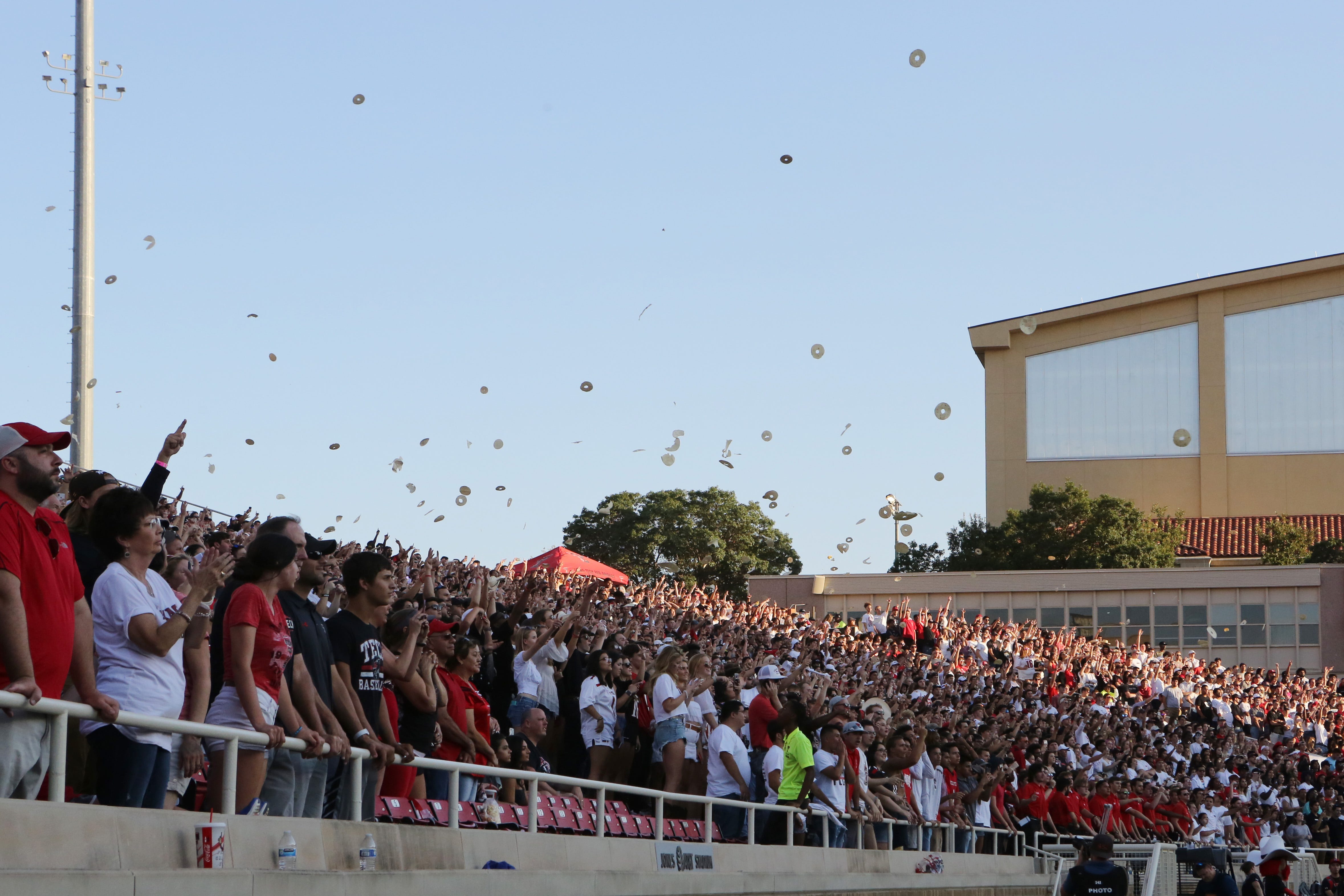 Why do Texas Tech fans toss tortillas during games?