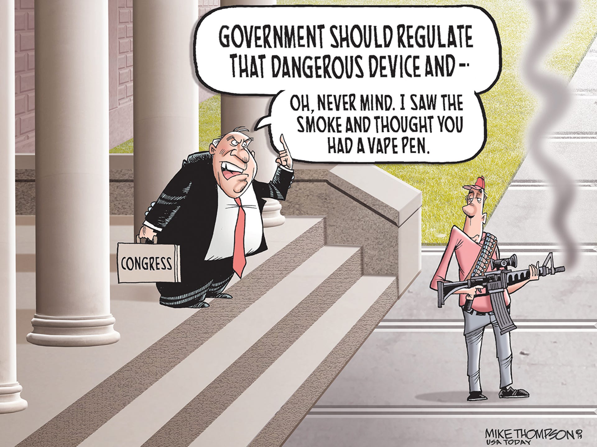 Editorial cartoons on gun-control debate