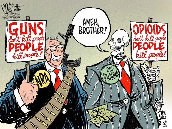 Editorial cartoons on gun-control debate