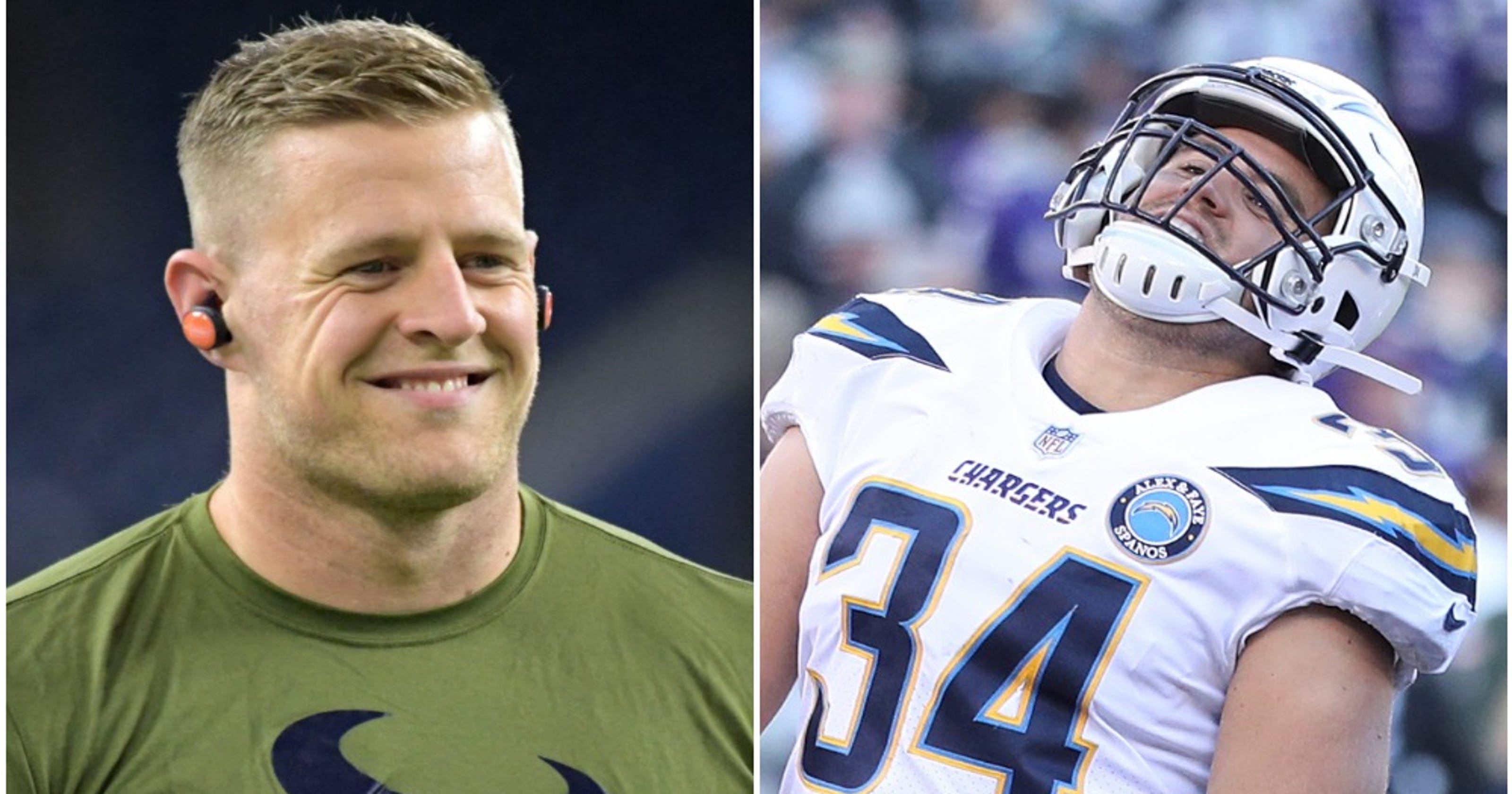 JJ Watt and the Houston Texans to face brother Derek Watt, LA Chargers