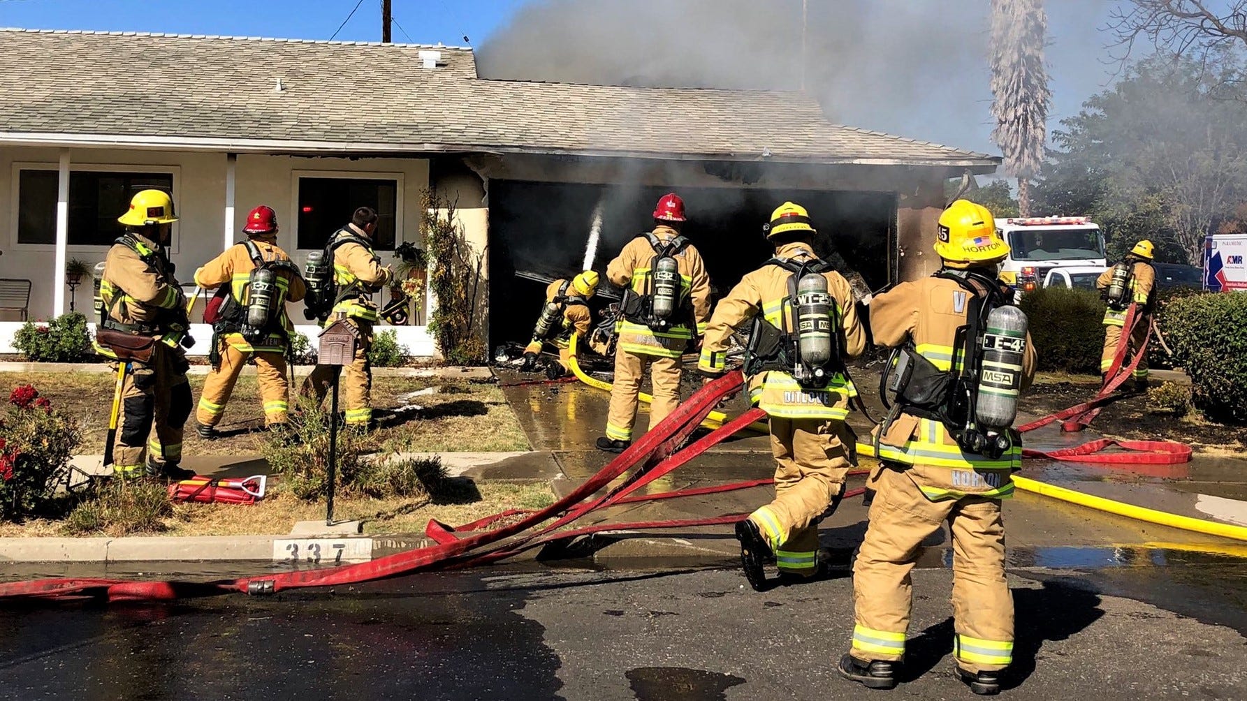 Crews knock down structure fire in Moorpark