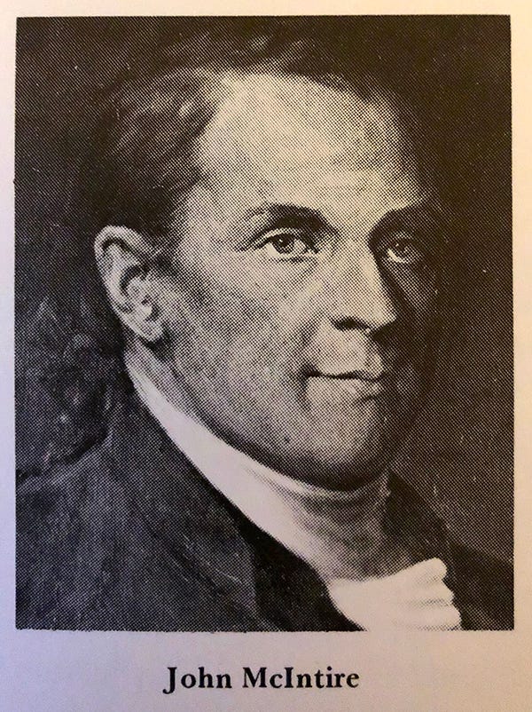 John McIntire's legacy lives on today, his 260th birthday