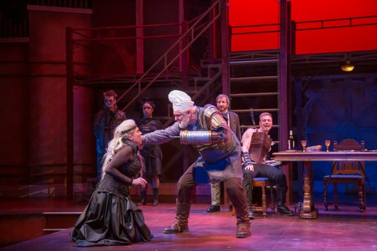 Mixing up blood for Titus Andronicus at Cincinnati Shakespeare Company