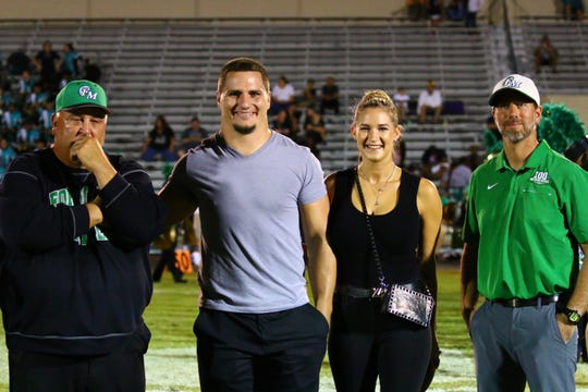 Tommy Bohanon presents Fort Myers coach Sam Sirianni Super Bowl LIV tickets