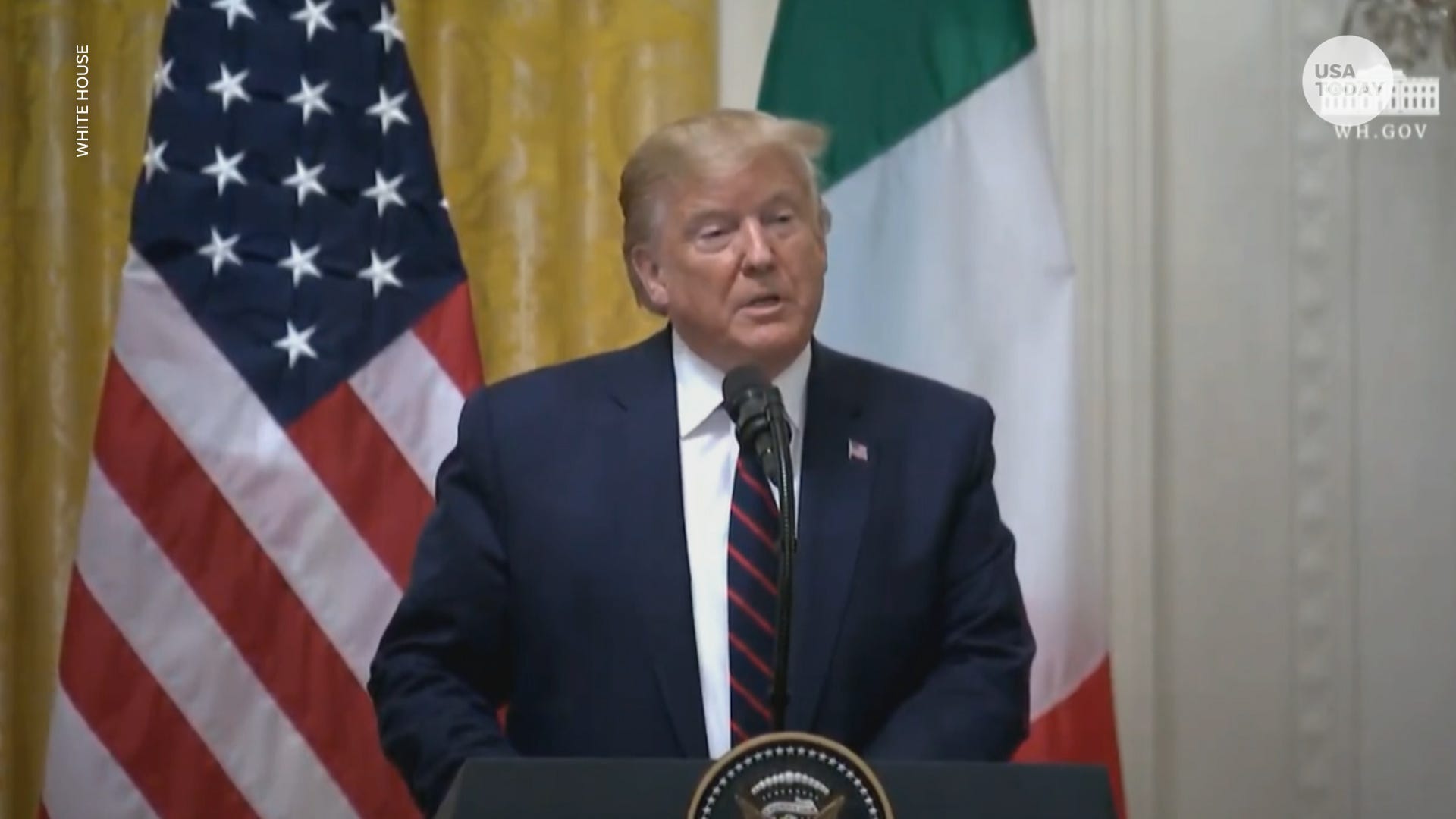 President Trump holds press conference with President of Italy