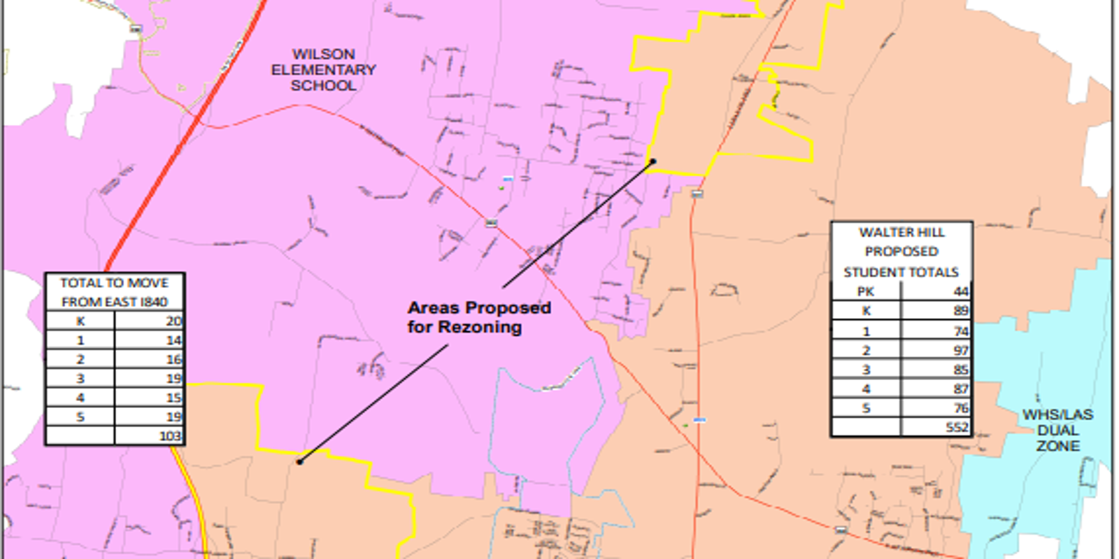 Wilson-Walter Hill Elementary rezoning: Schools officials tweak plan