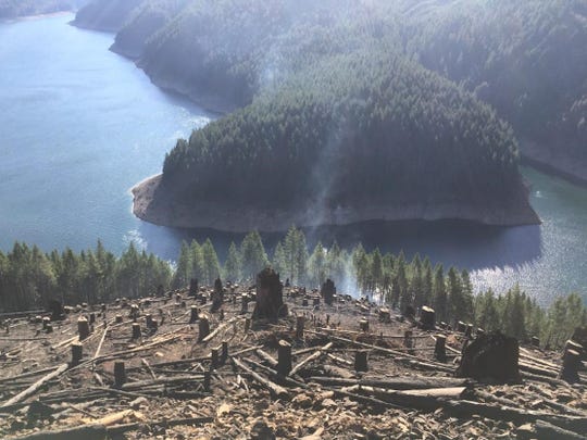 Oregon wildfires sparked by dry winds, slash burns enter mop up