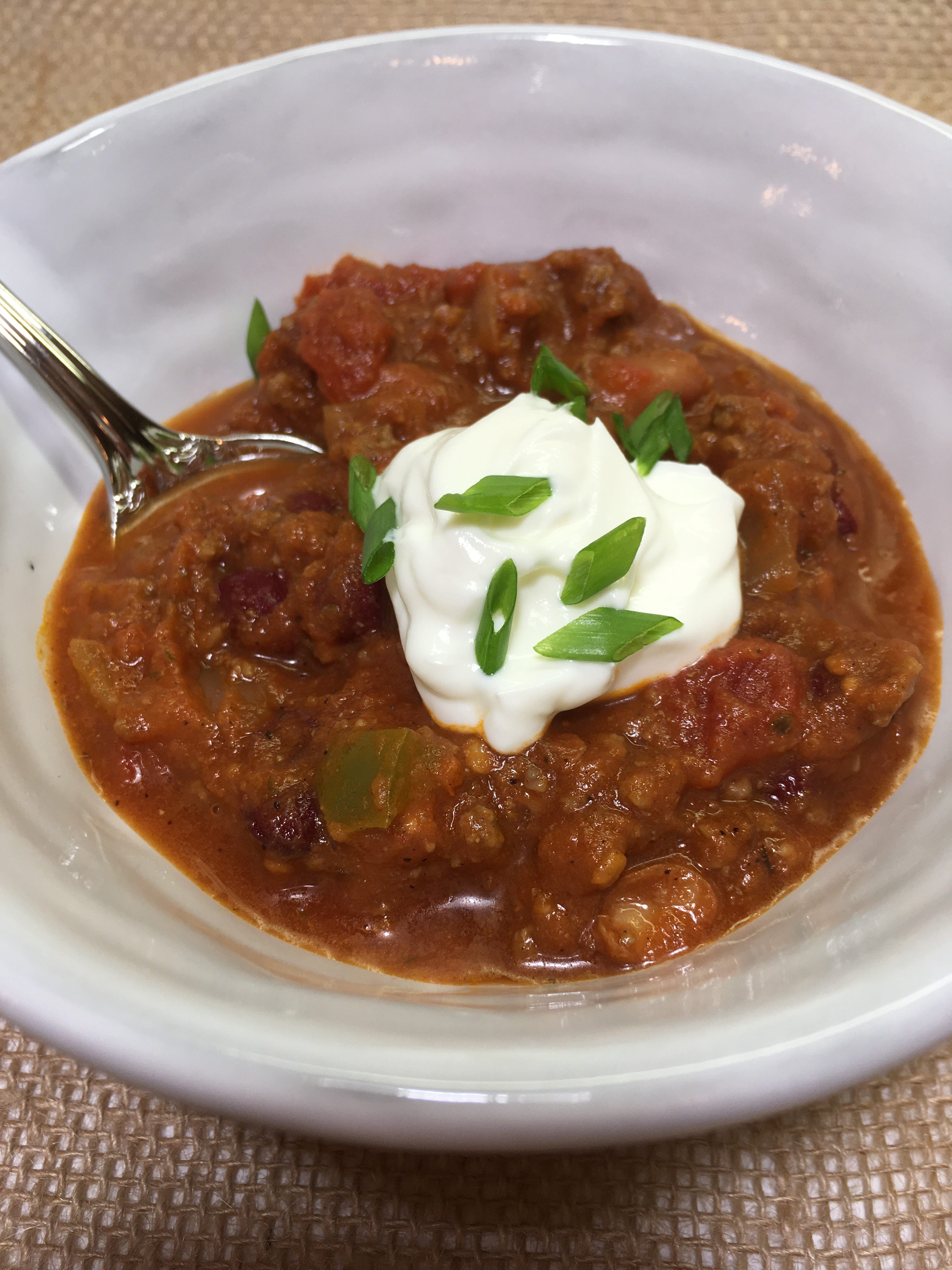 Pumpkin puree gives chili a creamy texture and loads of nutrients