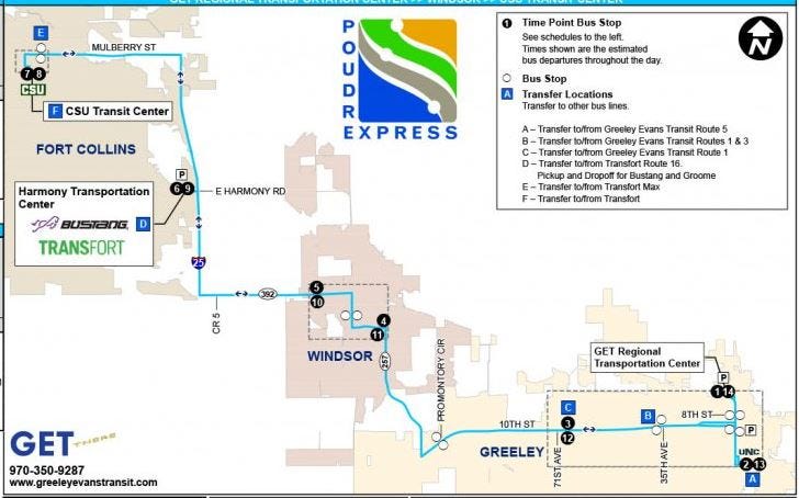 Poudre Express bus route to connect Fort Collins, Windsor and Greeley
