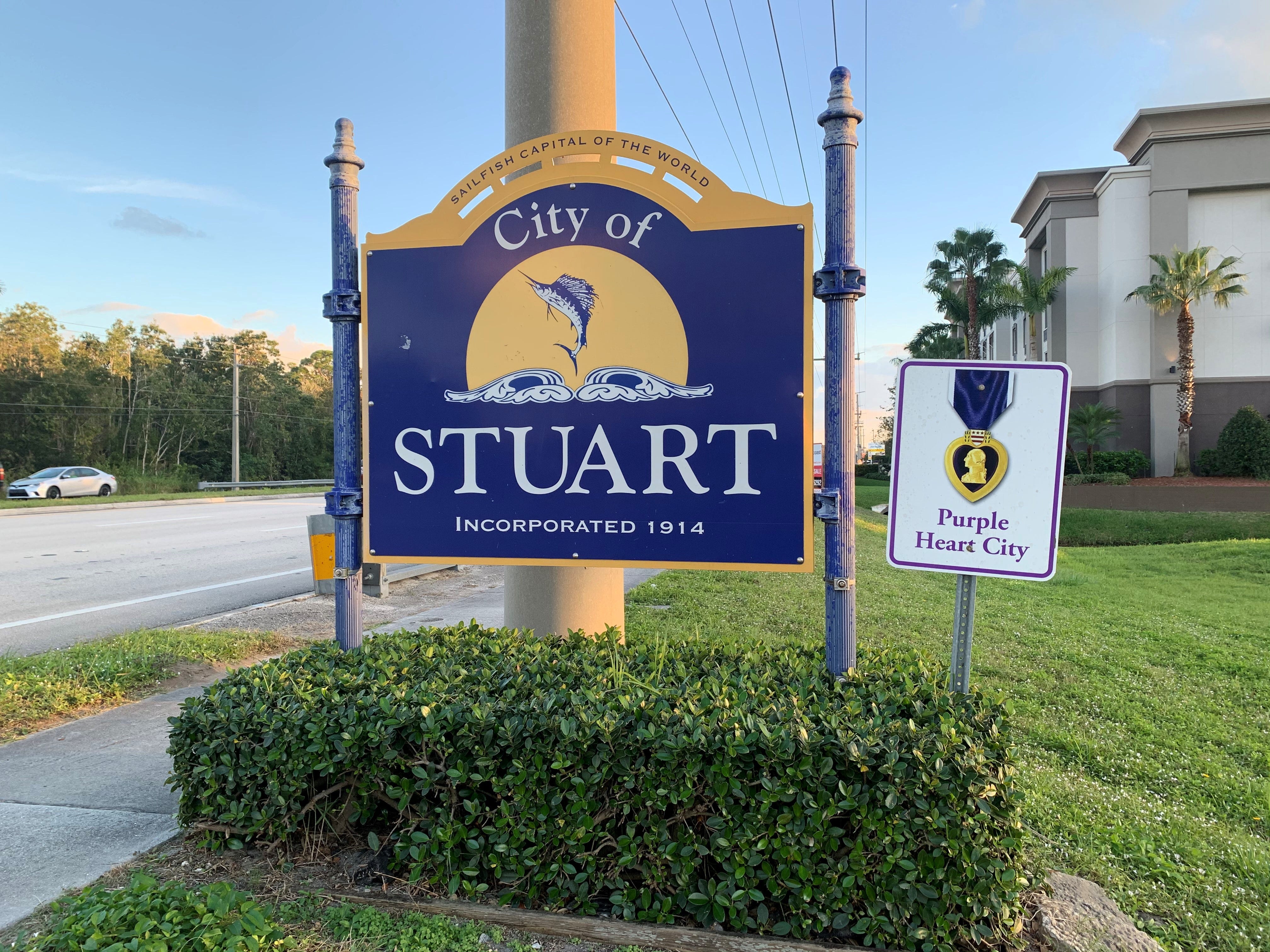 What makes Stuart, Port St. Lucie and Vero Beach Purple Heart cities?