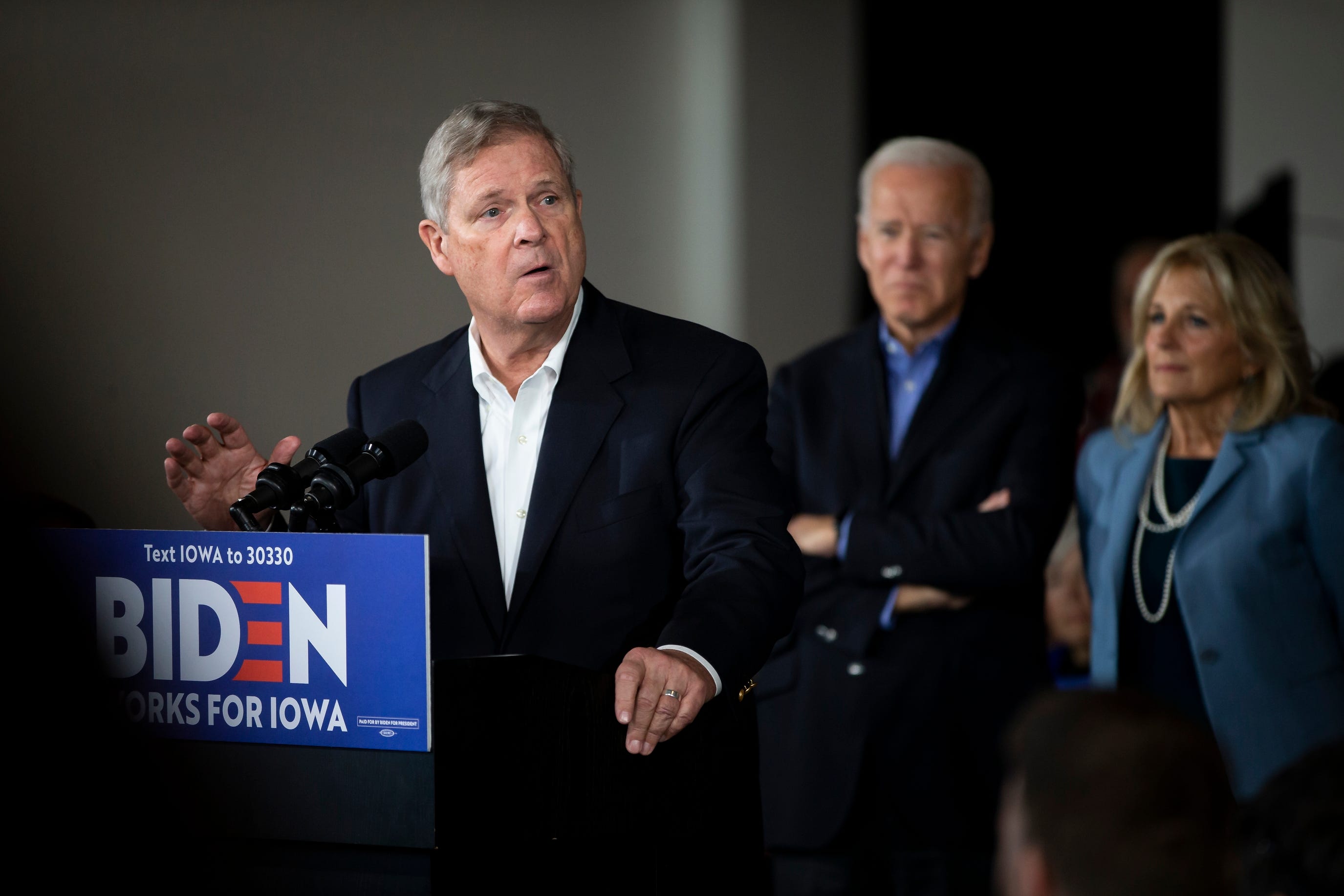 Former Iowa Gov. Tom Vilsack and wife Christie Vilsack endorse Joe Biden for president