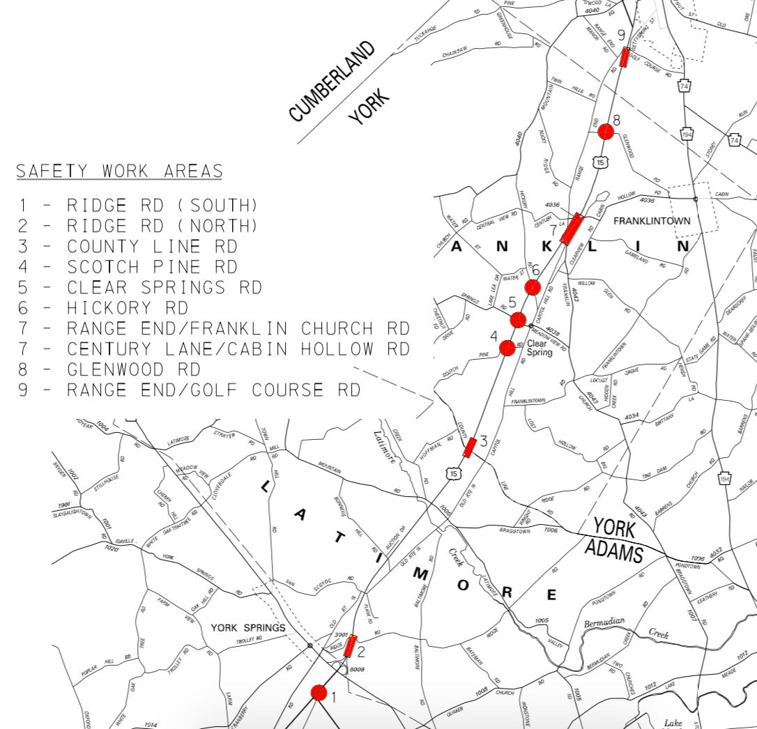 Interstate 83, Route 15 construction top PennDOT work list in 2020