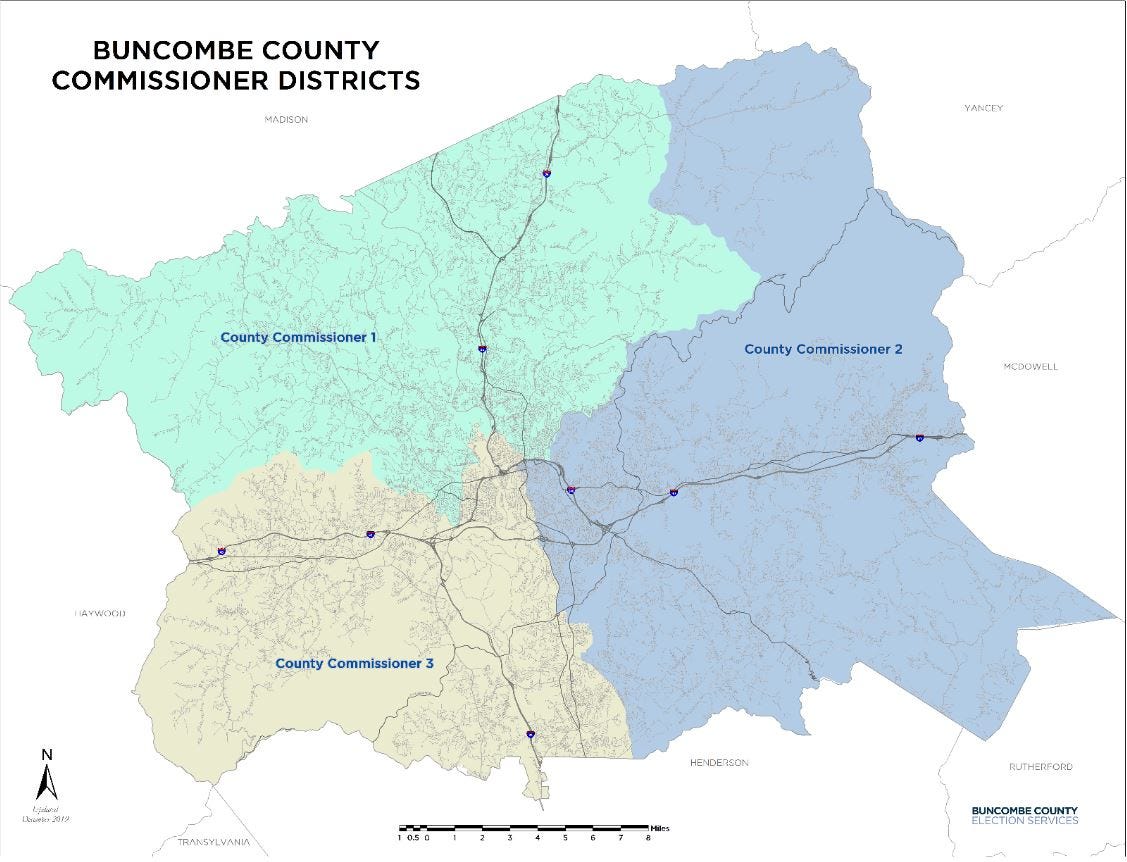 Buncombe 2020 commission districts: Do they favor Democrats or GOP?