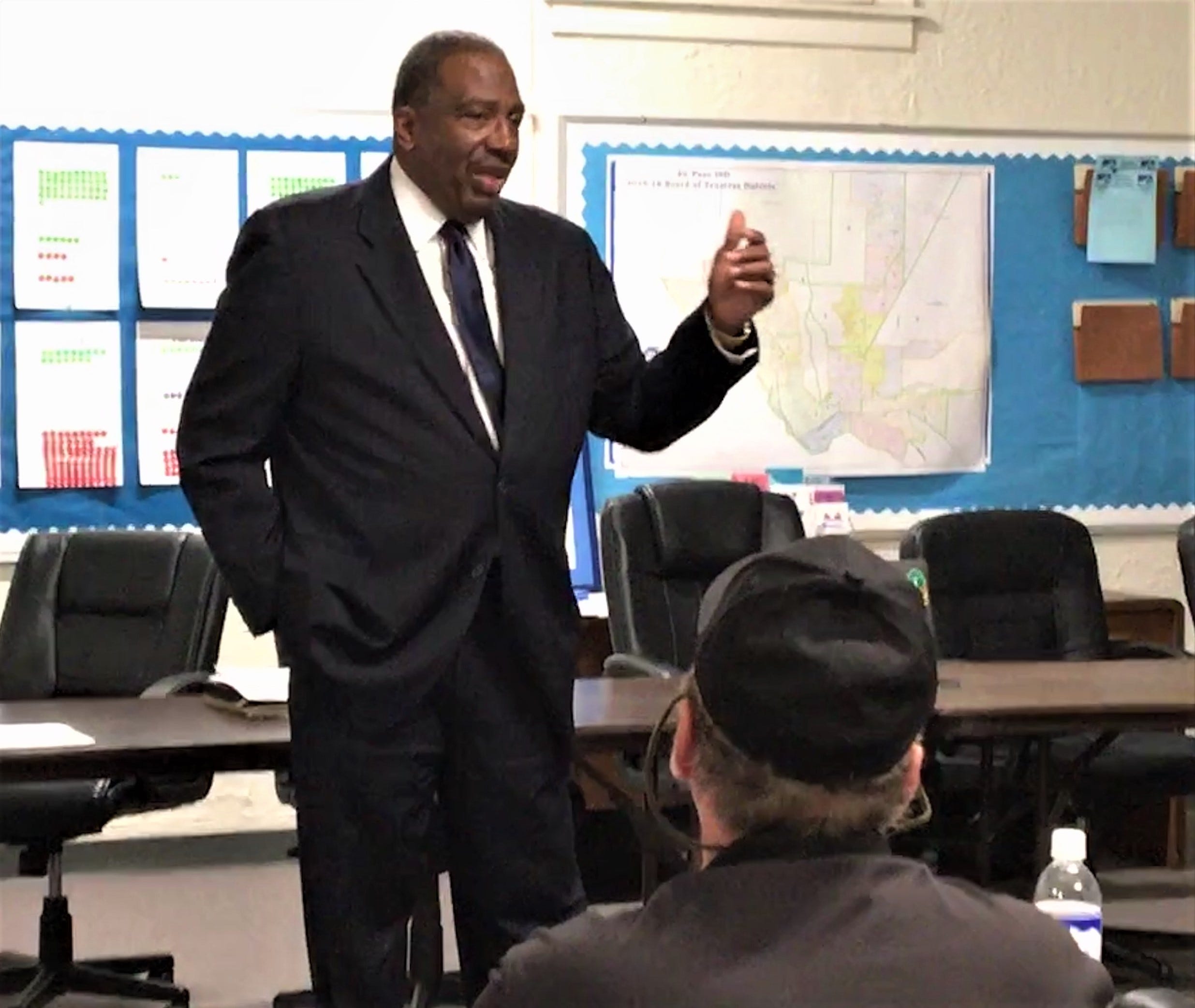 Democratic US Senate candidate Royce West visits El Paso