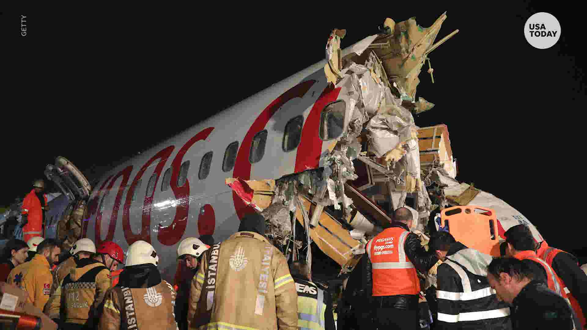 Plane crash: Istanbul plane skidded off runway and broke apart