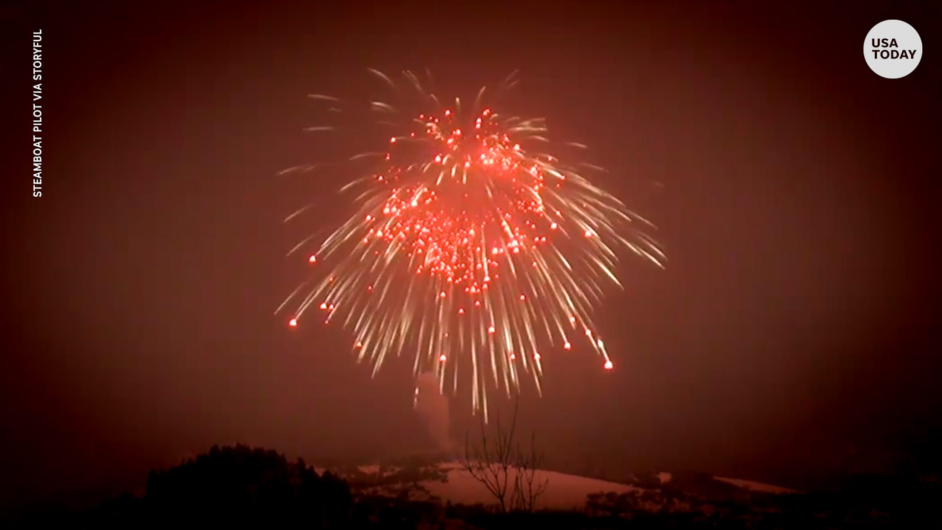 Record-breaking firework explodes over snowy Colorado mountain