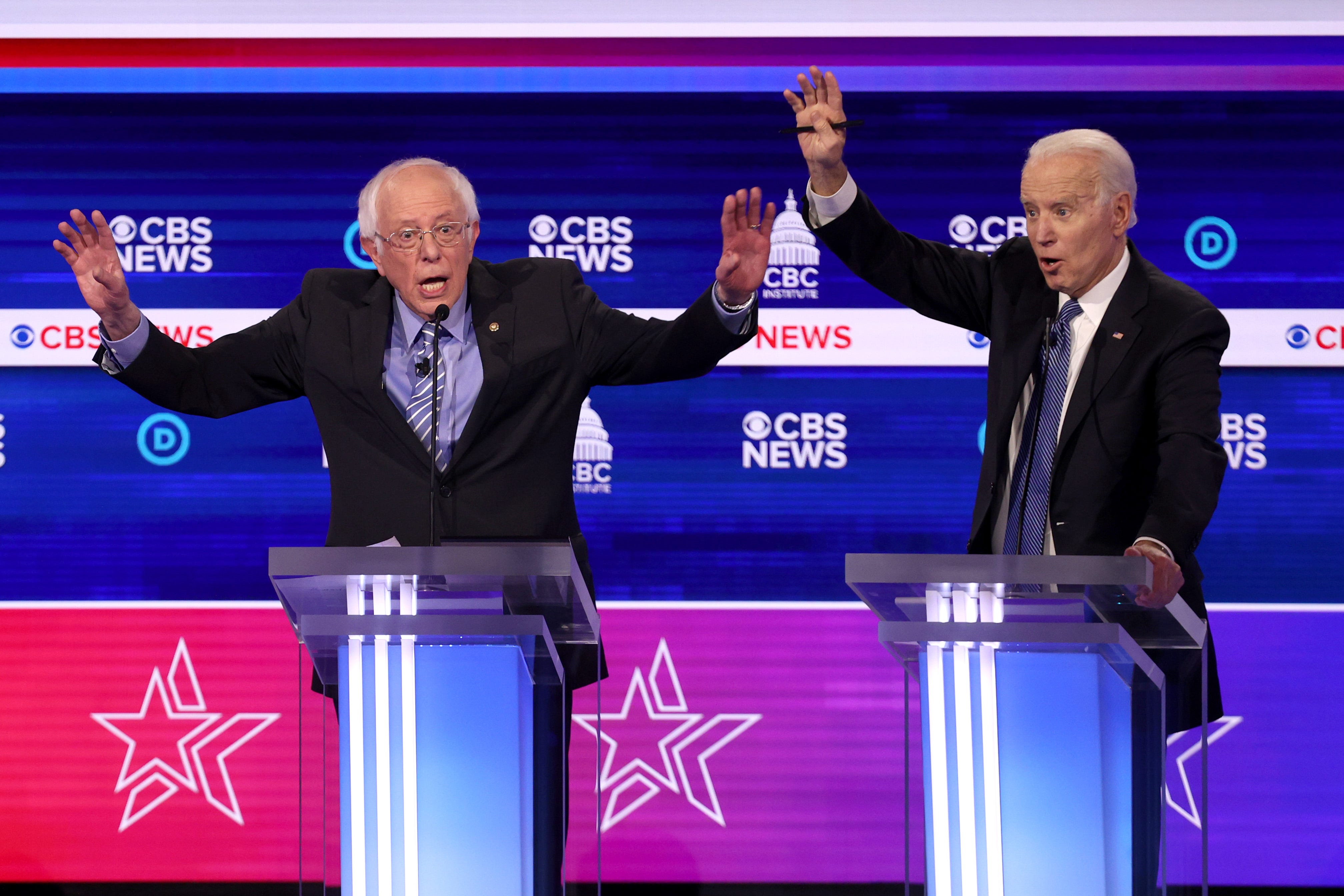 Democratic debate: Frontrunner Bernie Sanders plays defense and other ...