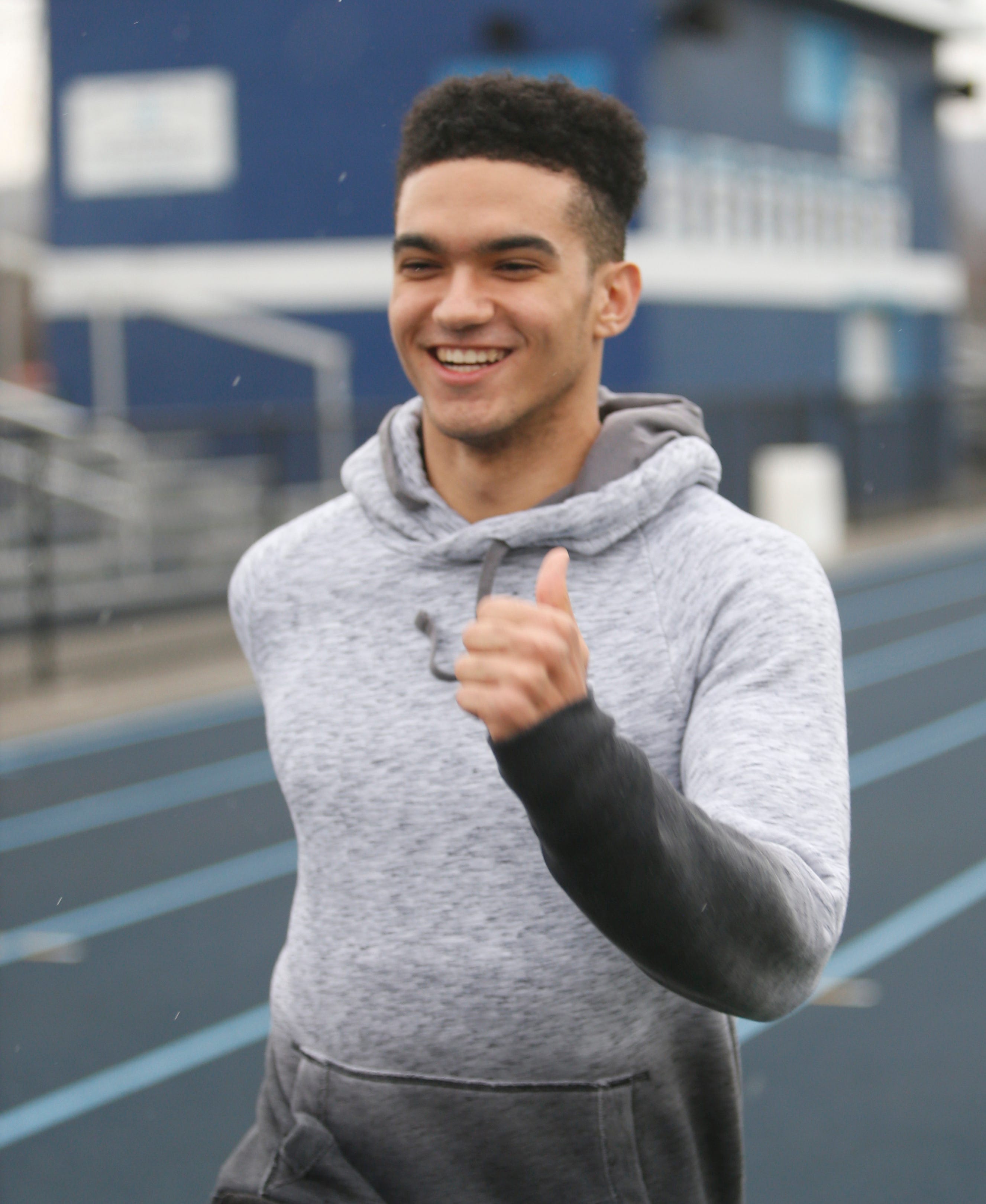 Boys track: Jonathan Mahon, Zach Cader and 2021 Journal All-Stars