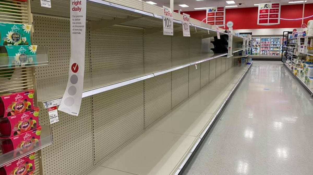 Coronavirus shopping: Empty shelves, no toilet paper or hand sanitizer