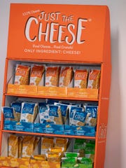 Just The Cheese snack products are shown Thursday, March 26, 2020, at ...