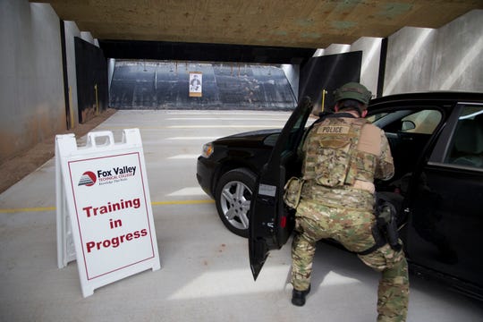 Concrete walls at FVTC house four outdoor firing ranges for police use