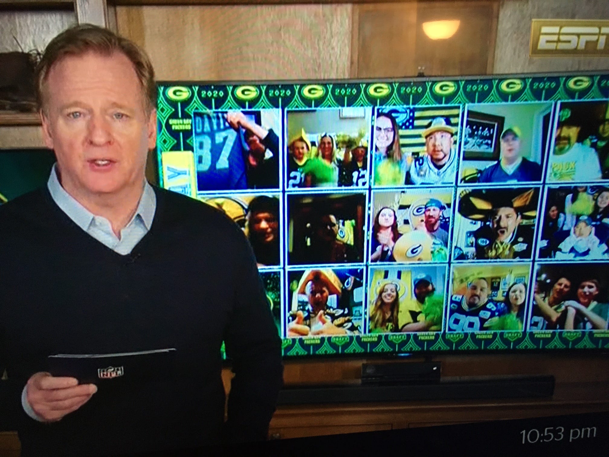 Corpus Christi's Packers superfan Señor Cheesehead shown on NFL Draft