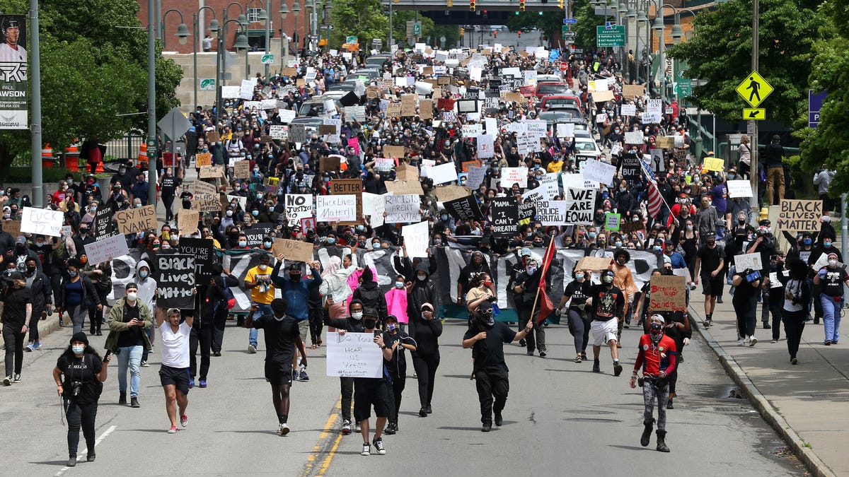 George Floyd: Rochester NY protest of police brutality images