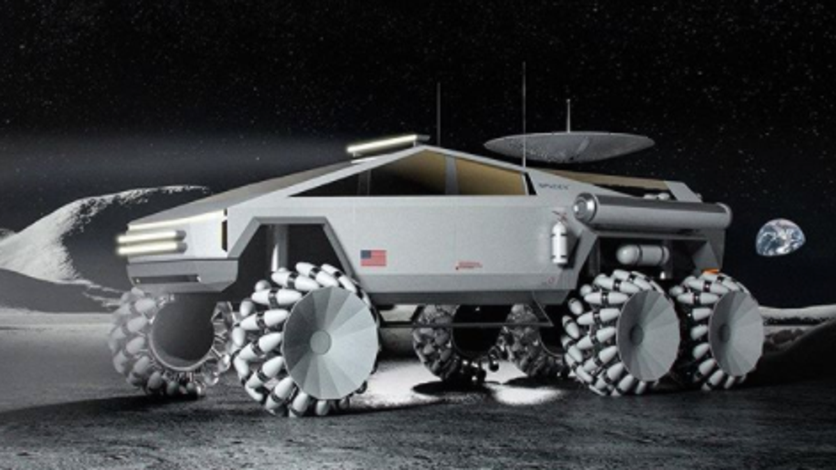 Tesla's Cybertruck gets reimagined as as a moon rover