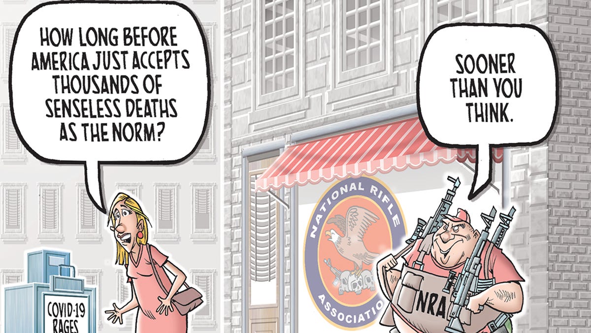 Editorial cartoons on gun-control debate