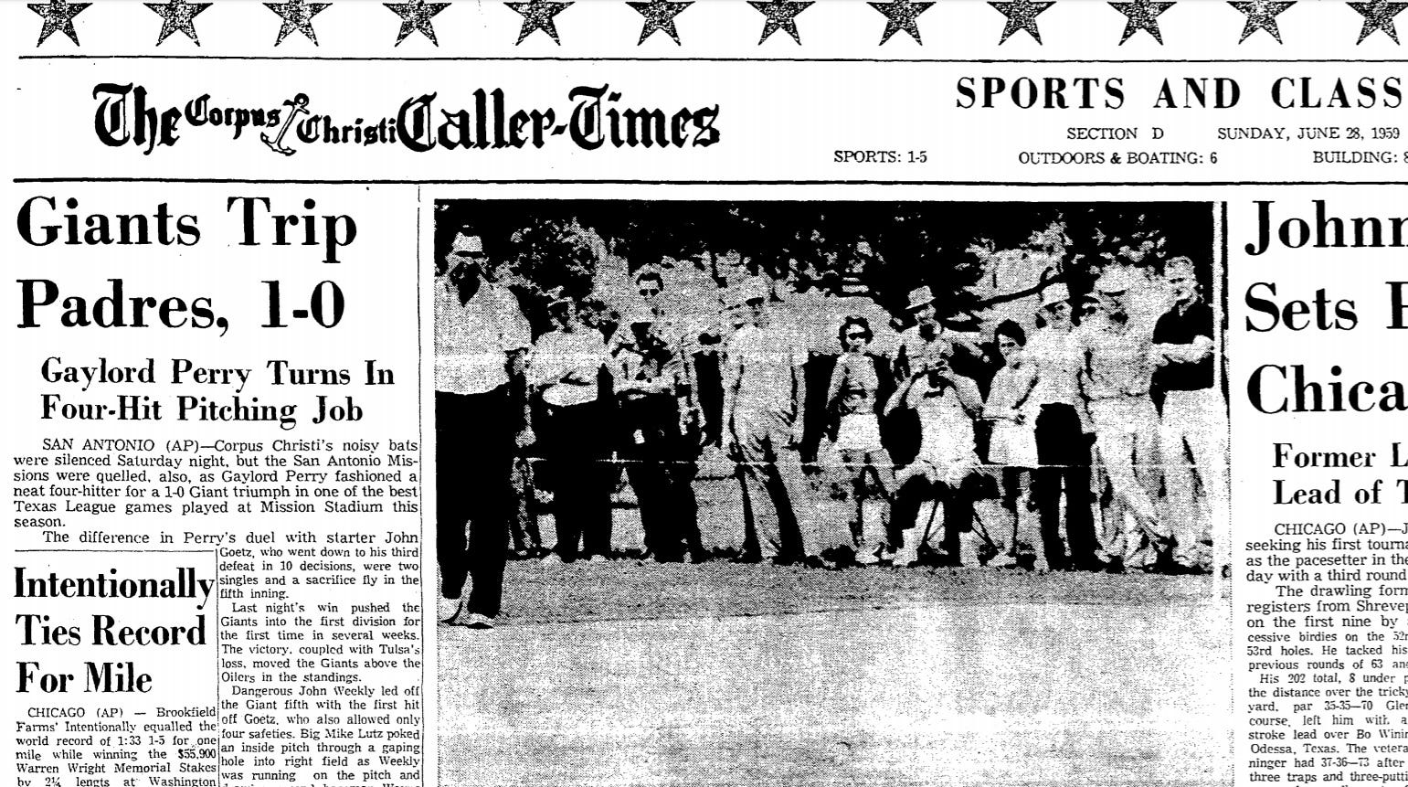 Do you remember when: Gaylord Perry pitched for Corpus Christi Giants