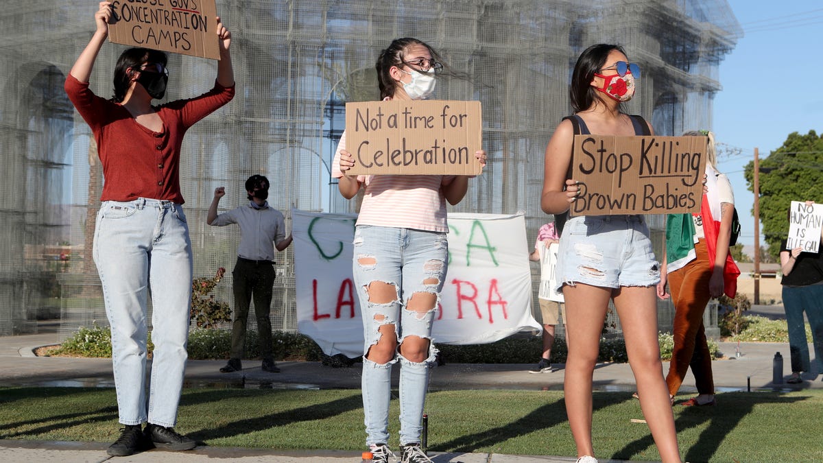Photo: Abolish ICE protest in Coachella