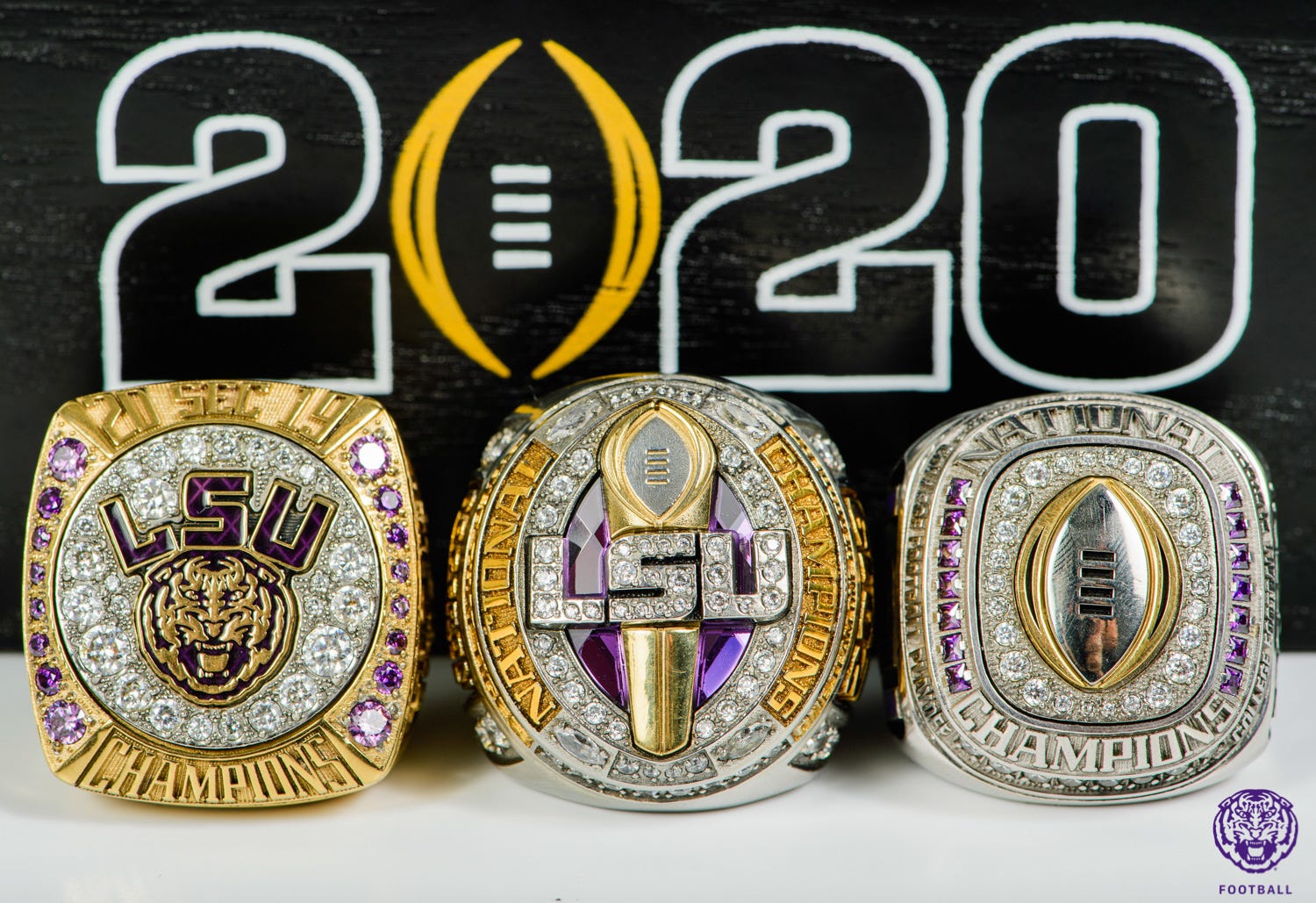 LSU football team receives 3 rings for magical season