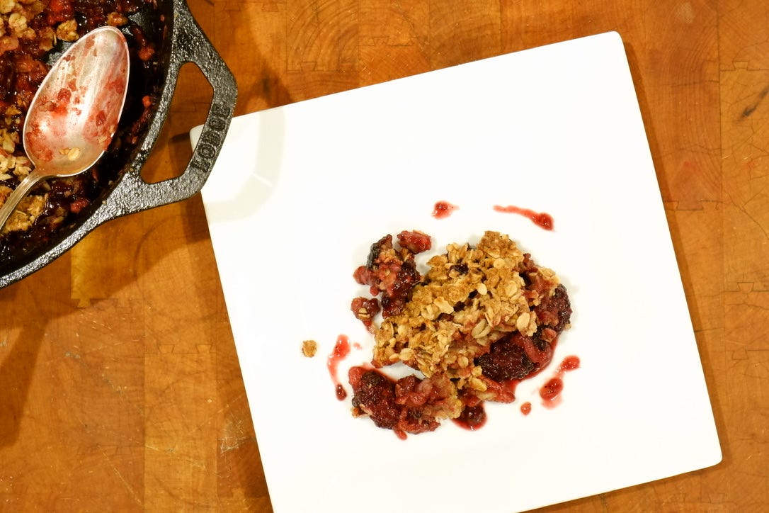 No-recipe 'recipe': No-rules brown butter fruit crumble